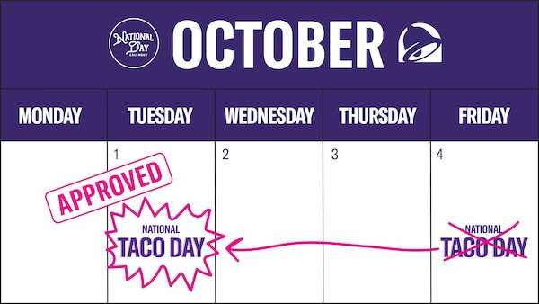National Taco Day on Tuesday From Now On - elrestaurante.com
